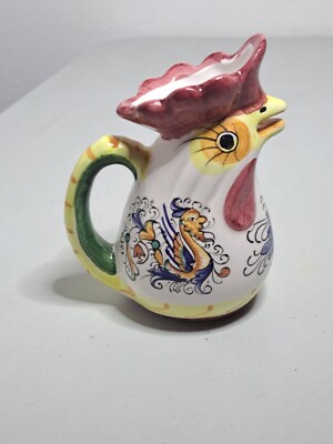 Boston Warehouse Trading Co. 1994 Hand Painted 4" Rooster Pitcher ...
