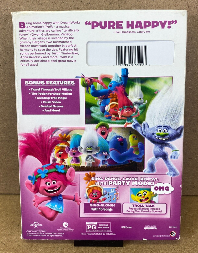 Trolls DVD Anna Kendrick Justin Timberlake 191329061121 | eBay