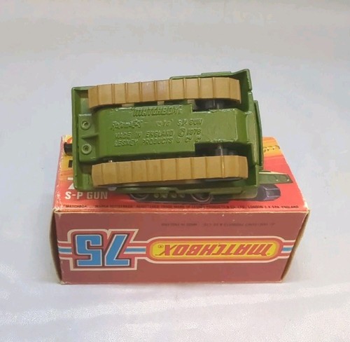 Matchbox Lesney Superfast No70 SP GUN in " LIGHTER OLIVE ARMY GREEN ...
