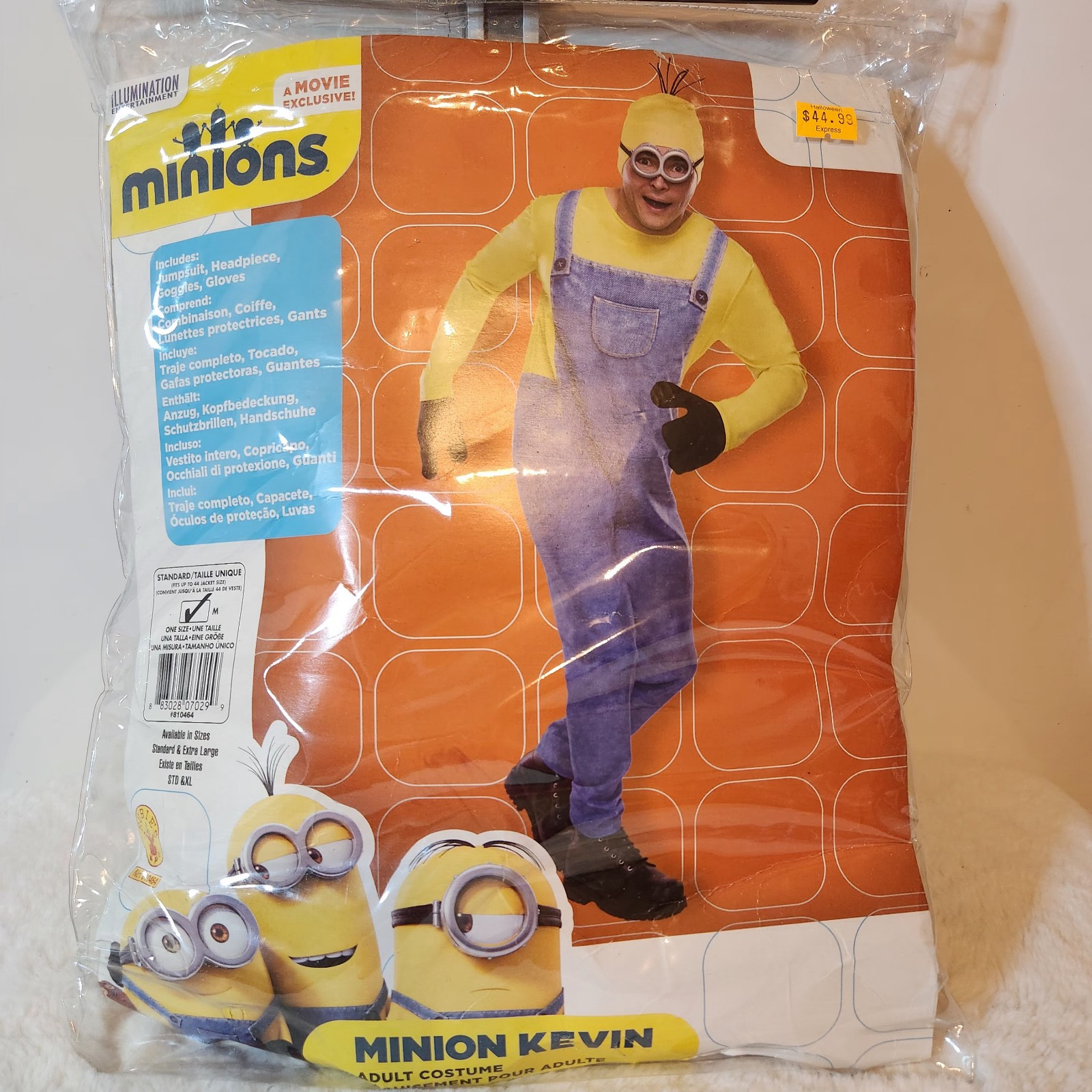 Minions Movie Minion Kevin Costume Adult Standard Med… - Gem
