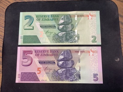 Zimbabwe 2016 2/5 Dollars Bond Notes Crisp UNC 2 Banknote Lot N2317 | eBay