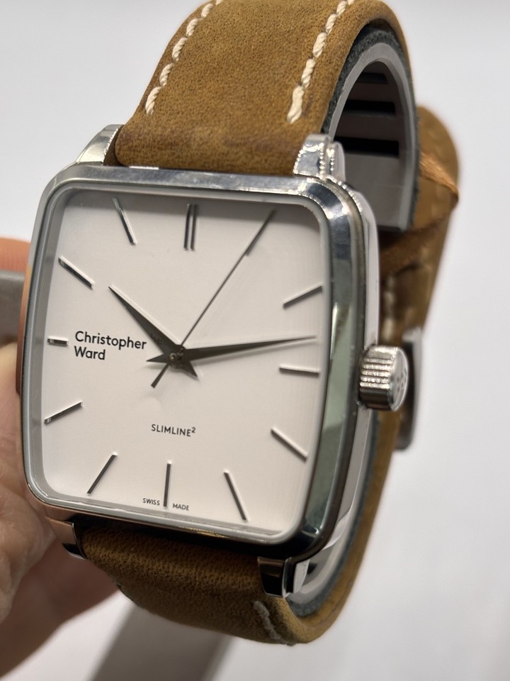 Christopher Ward C5 Malvern Handwound Slimline square 37mm (undated ...