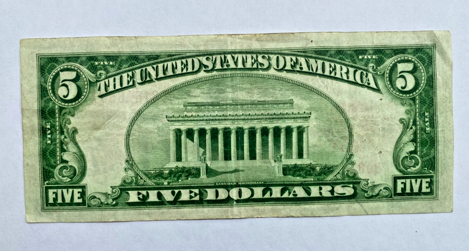 US 1928 $5 Bank Note Five Dollar Bill Red Seal | eBay