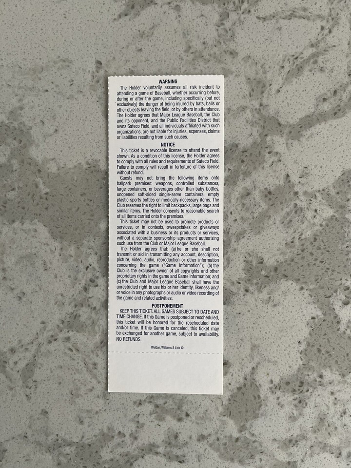 2015 Seattle Mariners vs Houston Astros Ticket Stub | eBay