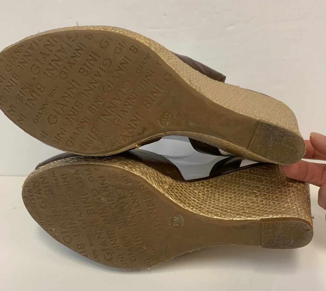 Gianni Bini Slingback Open-Toe Wedge Sandals Shoes - … - Gem