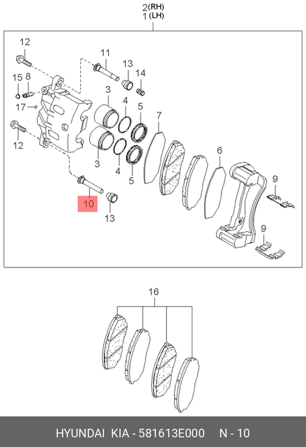 Genuine OE Axle Parts Ref Art 581613E000 for KIA 58161-3E000 online ...