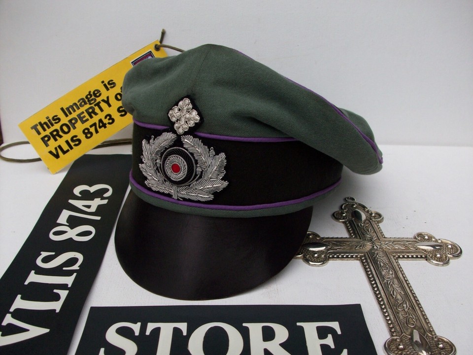 WW2 GERMAN ARMY "CHAPLAIN" FIELD CAP "CRUSHER" STYLE,(superb replica ...