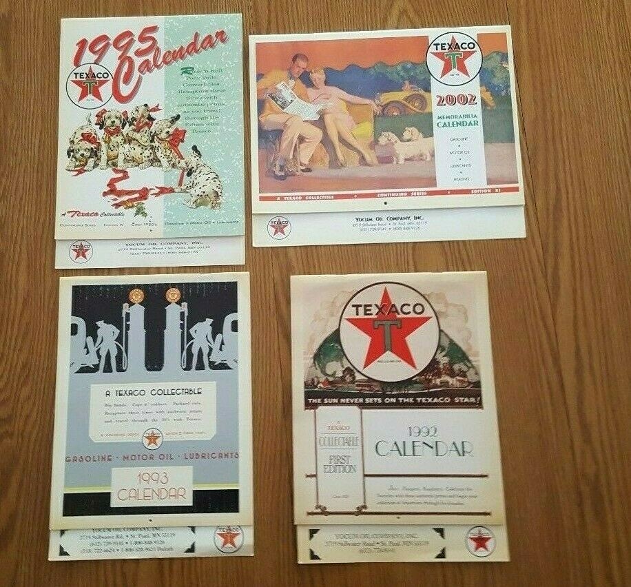Texaco Collectible Calendars-Set of 4 (1992,1993,1995 & 2002)Judith ...