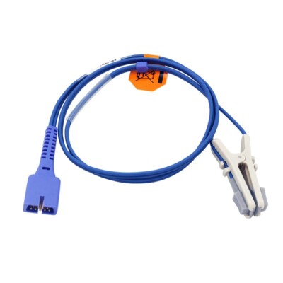 1m/3ft 9pins SpO2 Sensor Adult Ear Clip Compatible Nellcor Oximax Pulse ...
