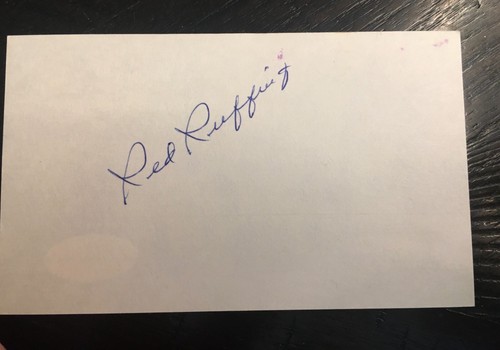 Red Ruffing Signed Index Card 3x5 Baseball Yankees HOF Autograph JSA | eBay