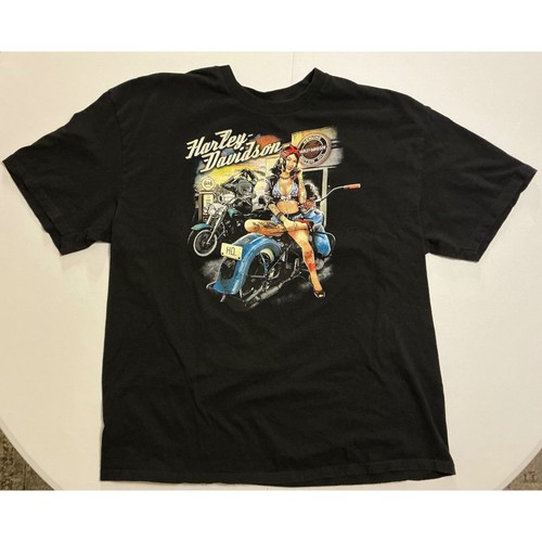 Harley Davidson Sexy Pinup Girl Baddie Grunge Biker Motorcycle T-Shirt ...