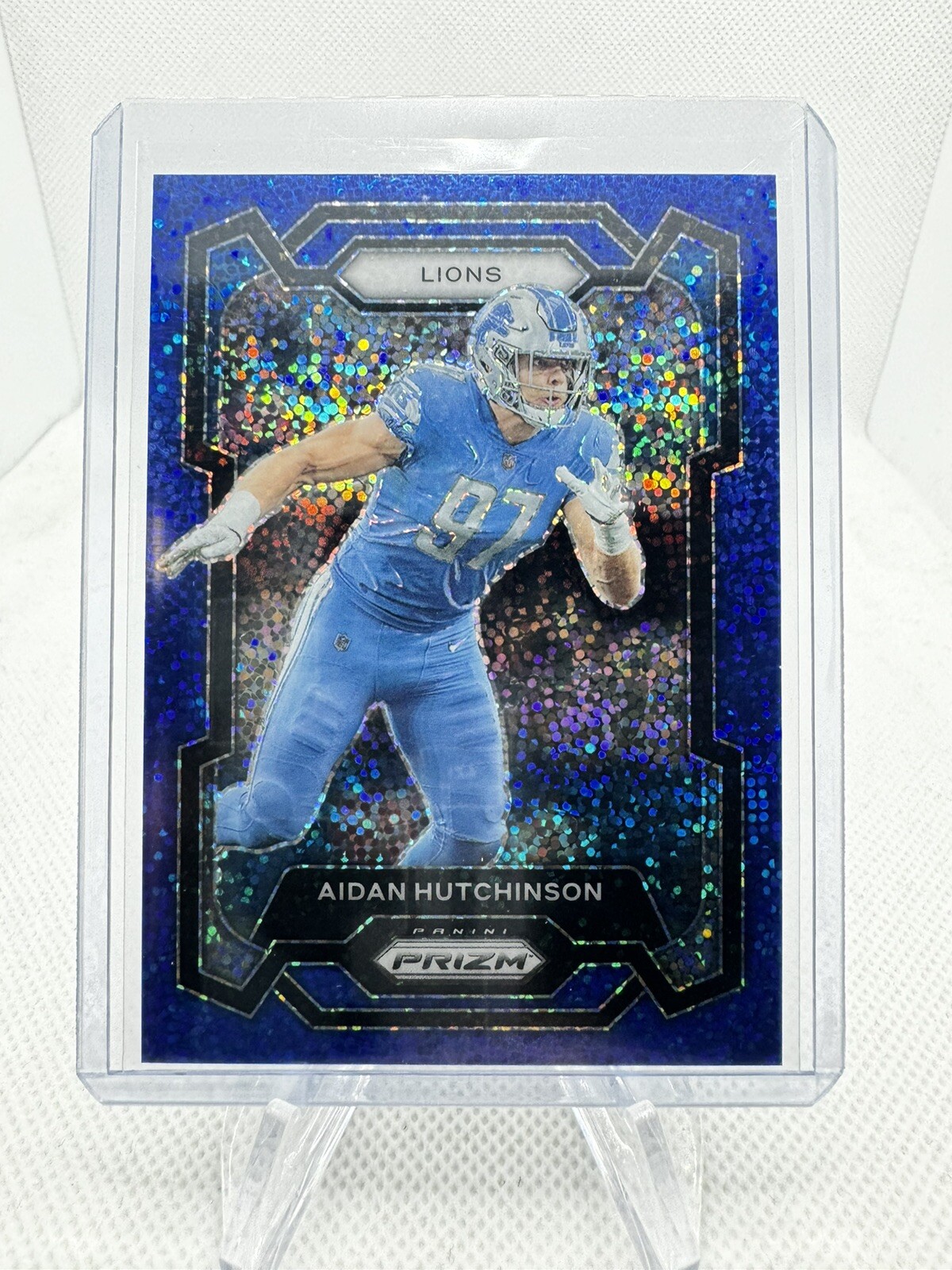 2023-24 Panini Prizm Aidan Hutchinson Blue Sparkle Prizm /96 #94 ...