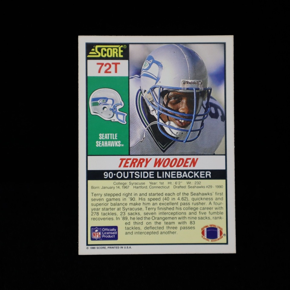1990 Terry Wooden Seattle Seahawks Score Traded #72T | eBay