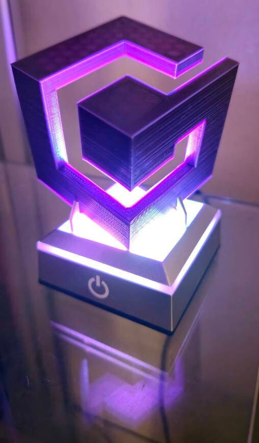 Nintendo GameCube Logo Display Stand Desk Decor Collectible Icon Trophy ...