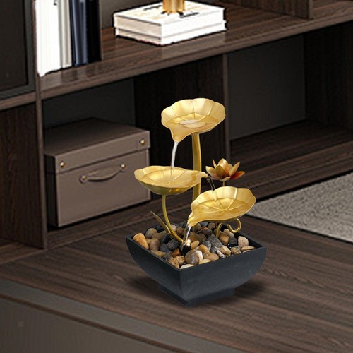 Tabletop Water Fountain Small Desk Waterfall Fountain for Home Office ...