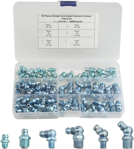 WMYCONGCONG 80 PCS Hydraulic Zerk Grease Fitting Assortment Kit SAE Standard Inc 313036467441| eBay