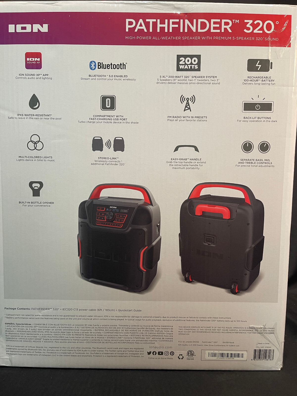 ION Audio Pathfinder 320 Rechargeable Speaker Bluetooth River Lake ...