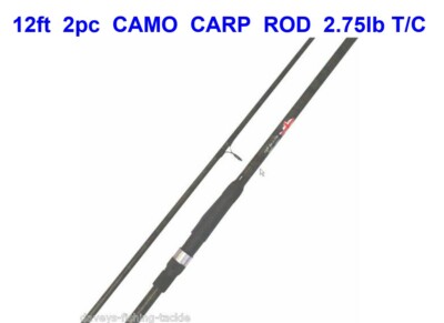 CLEARANCE (FOR PICK UP ONLY) 12ft CAMOUFLAGE CAMO CARP ROD 2.75 TEST ...