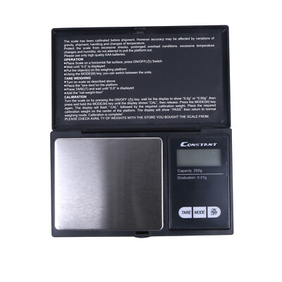 200 x 0.01 GRAM DIGITAL POWDER POCKET SCALE GRAIN CARAT GUN BLACK GOLD ...