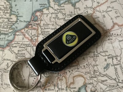 LOTUS Quality BLACK Real Leather Keyring OBLONG BLACK | eBay