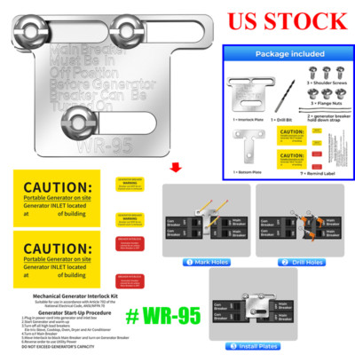 WR-95 Generator Interlock Kit For Siemens Murry ITE Sub 100 200 Amp ...