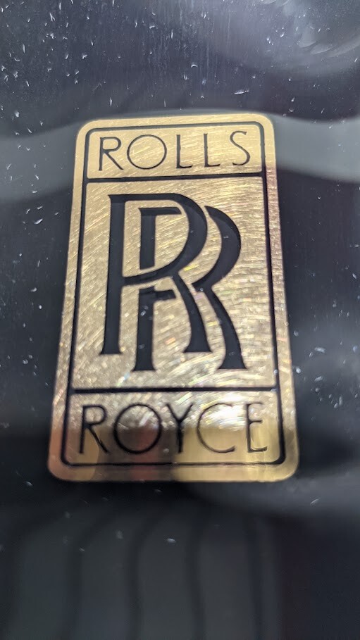 VINTAGE ROLLS ROYCE GLASS PLATE WITH EMBLEM BLACK | eBay