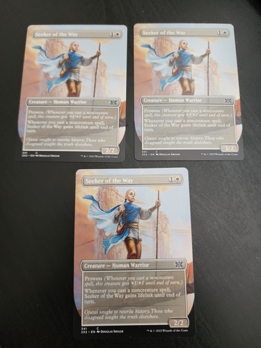 3x Seeker of the Way Borderless - MTG Double Masters 2022 - NM-Mint ...