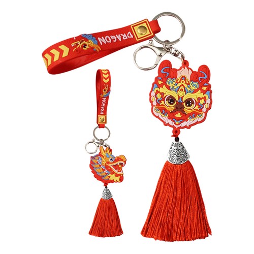 Chinese Dragon Keyring Car Decorative Zodiac Dragon New Year Keychain ...