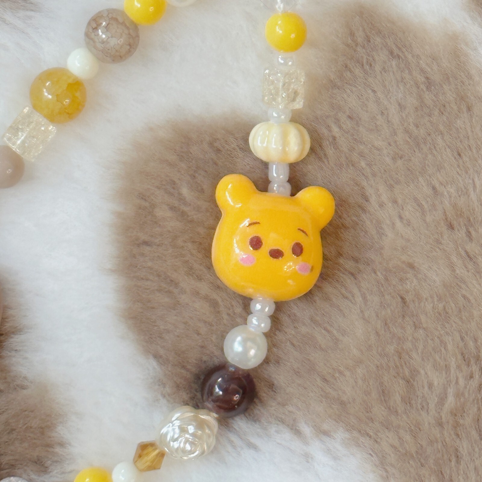 Gold Honey Bear Cute Phone Chain Phone Charm Phone Accessories ...