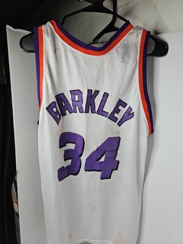 Vintage CHAMPION CHARLES BARKLEY #34 SUNS NBA White NBA JERSEY Sz 48 | eBay