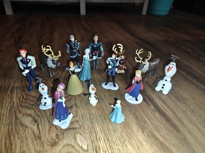 Disney Frozen Pvc Figures Elsa Anna Kristoff Sven Olaf Lot Of 15 | eBay