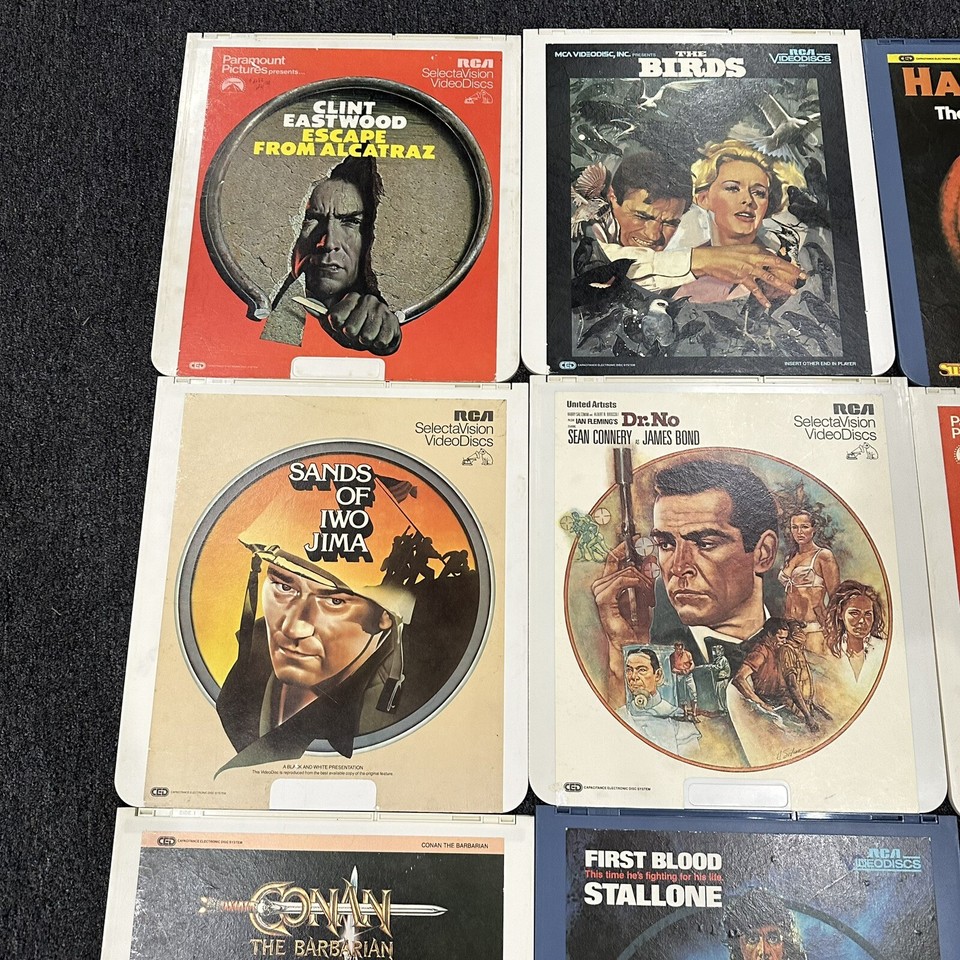 VideoDisc CED Horror & Action lot of 10 Disc's Holoween II, Godfather ...