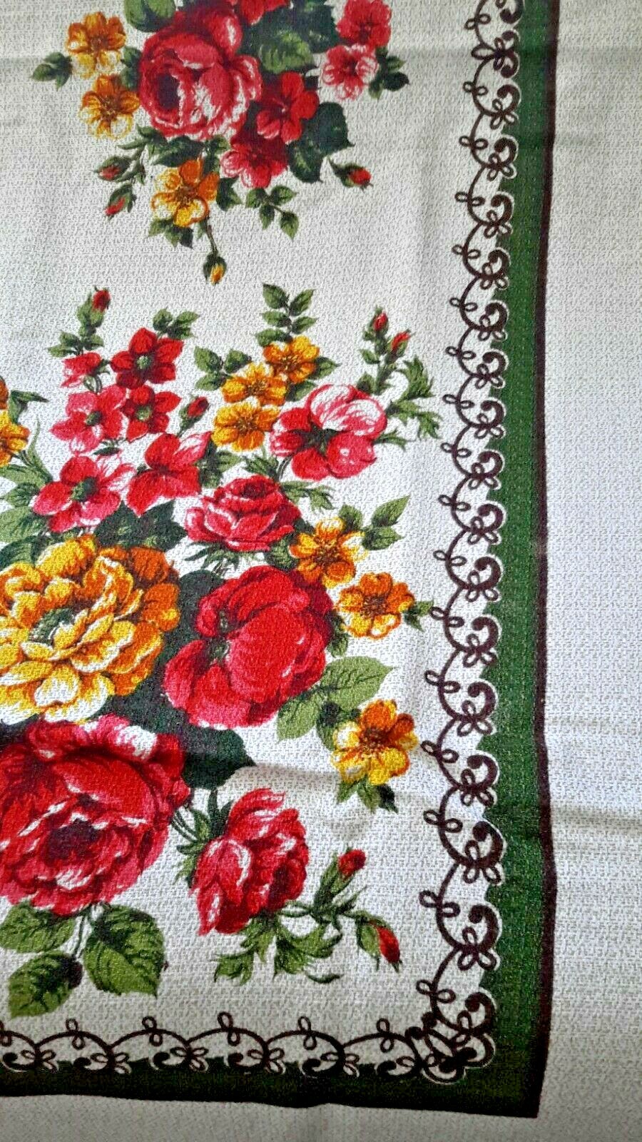 Vintage Rayon Jersey Tablecloth LARGE SIZE IN PHOTOS (COMBINE POST ...