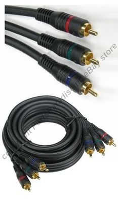 12ft RGB Red/Green/Blue RCA Component Cable/Cord/Wire Video/HDTV/LCD ...