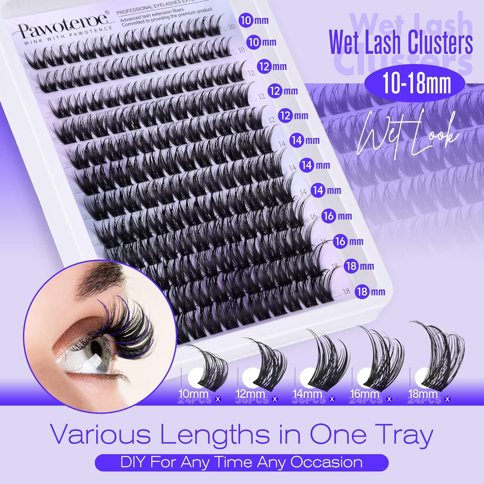Lashes Clusters Wispy Cluster Eyelash Extensions 144Pcs Individual ...