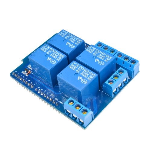 DC 5V 4-Channel Relay Module Shield Terminal Relay Board for Arduino ...