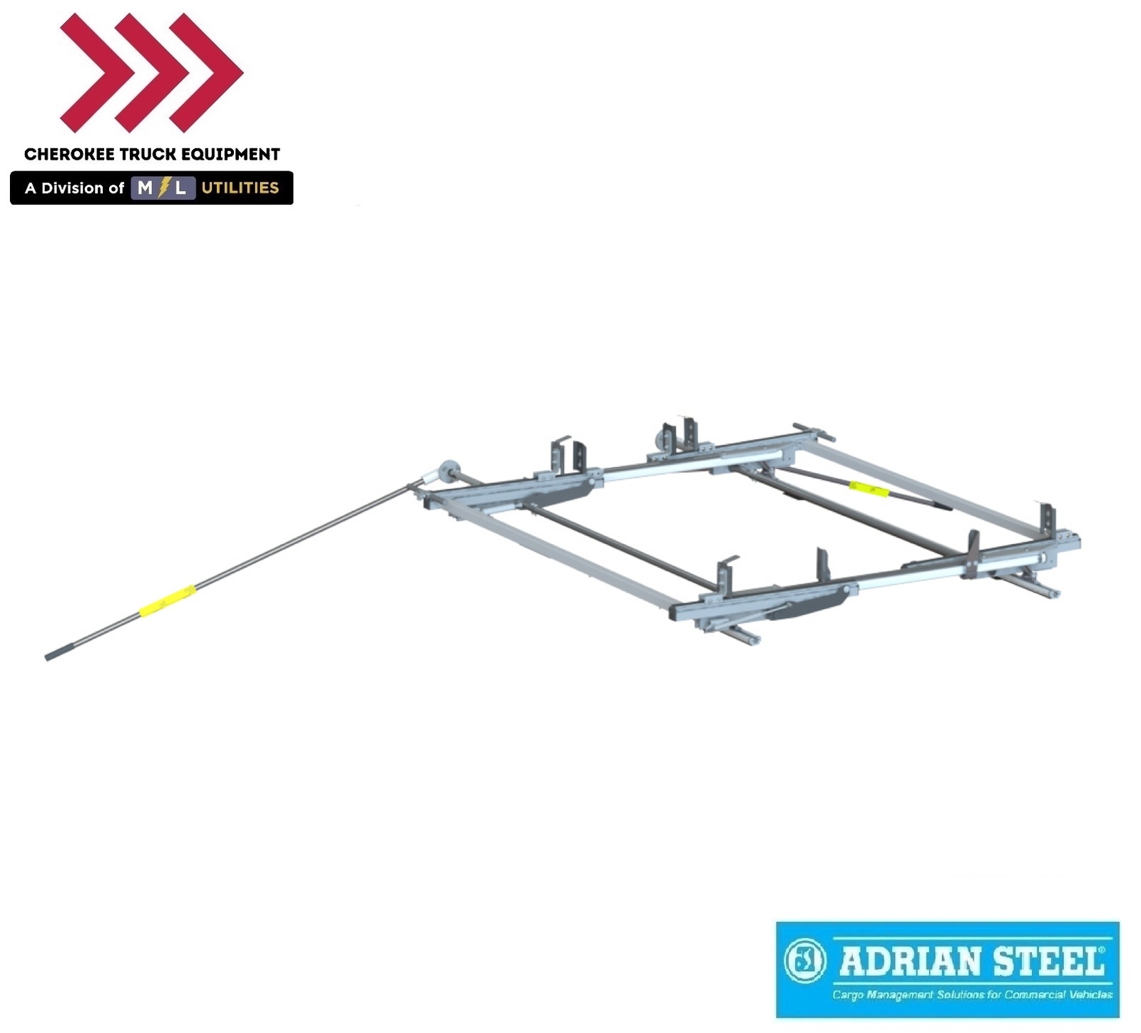 Adrian Steel PLM63TM, Double Max-Drop ProLift Ladder Rack, White, Mid ...