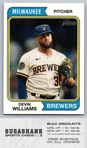 2023 Topps Heritage High Number 656 Devin Williams Brewers Baseball ...