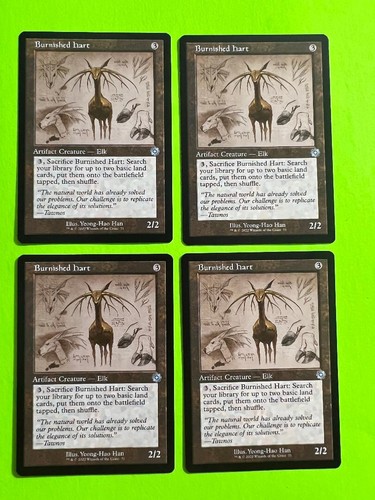 MTG The Brothers' War ( Burnished Hart ) Schematic Retro Frame 4 Cards ...