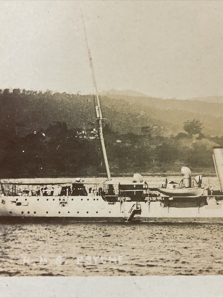 Vtg Victoria, B.C. Canada HMS Psyche Steamship RPPC Real Photo Postcard ...