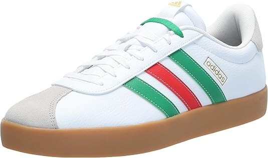 Adidas Men's VL Court 3.0 Skate Casual Shoes White Red Green IF4466 ...
