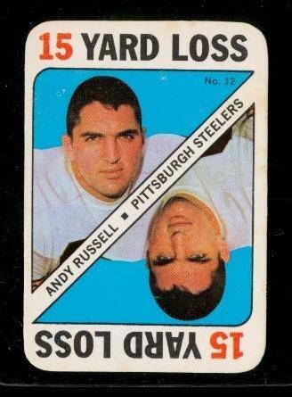 Vintage 1971 TOPPS CARD GAME Football Trading Card #12 ANDY RUSSELL ...