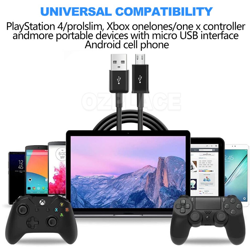 3M Charger Charging Cable Cord Sync USB power for PS4 PLAYSTATION 4 ...