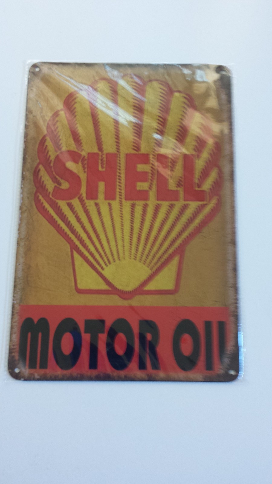 SHELL MOTOR OIL TIN SIGN....MEASURES 30CM X 20CM | eBay