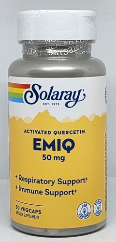 Solaray EMIQ 50 mg 30 Veggie Capsules Respiratory & Immune Support New ...