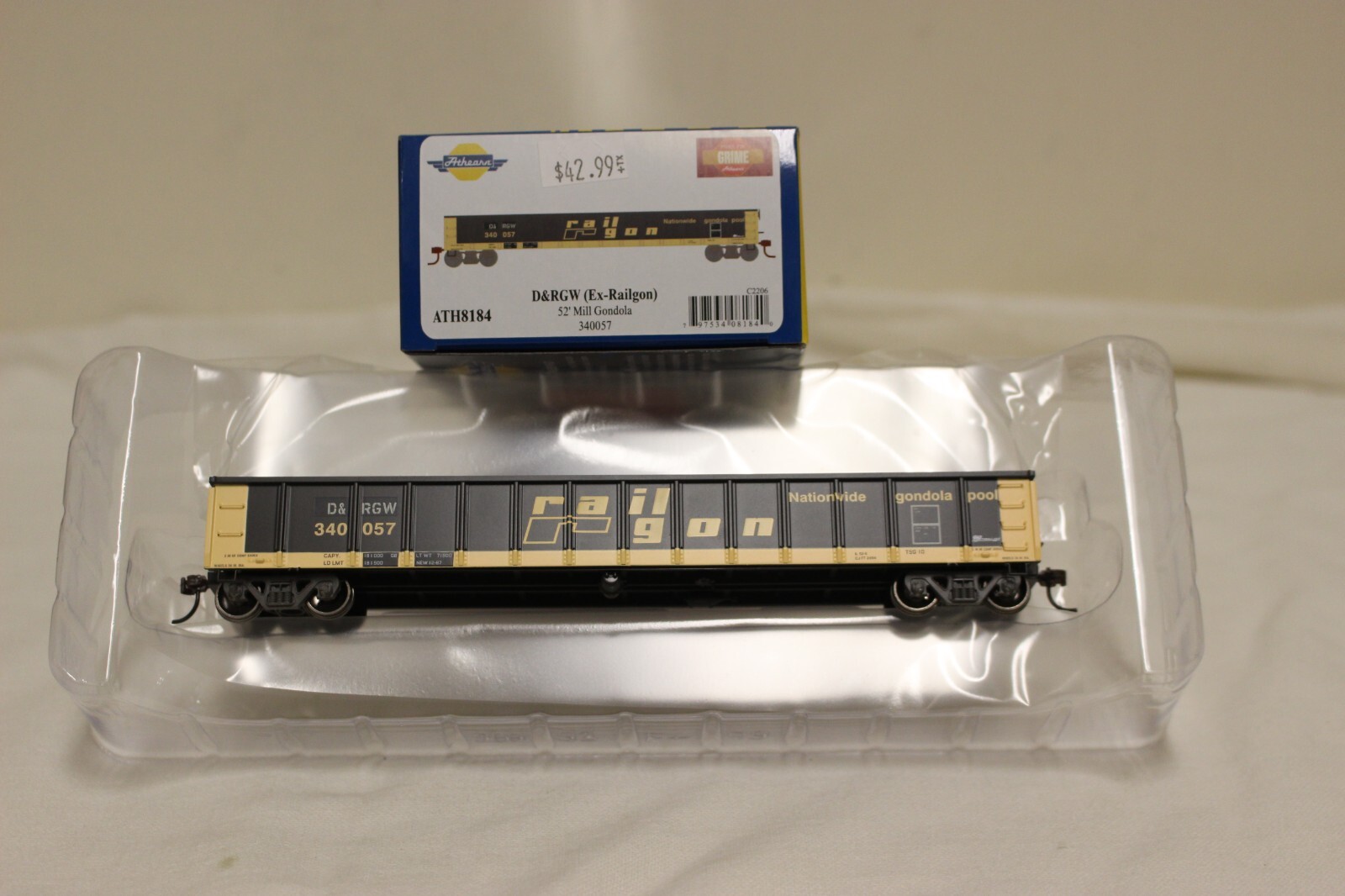 Athearn HO 52' Mill Gondola D&RGW ex-Railgon DRGW 340057 ATH8184 | eBay