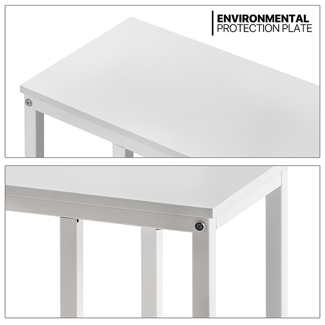 White[C-SHAPED BEDSIDE LAPTOP TABLE]Livingroom Sofa Couch Side Snack ...