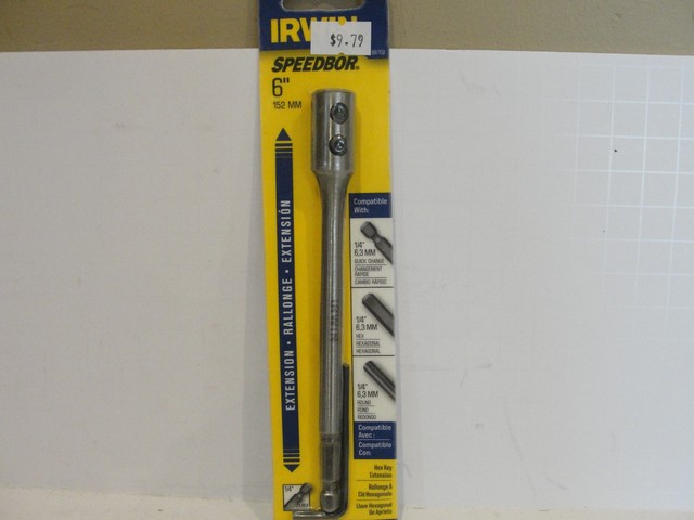 IRWIN 88702 Speedbor 6-inch Spade Drill Bit Extension for sale online ...