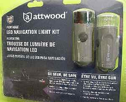 Attwood 14180-7 LED Bow Stern Light Kit AAA Cell Battery Power ...