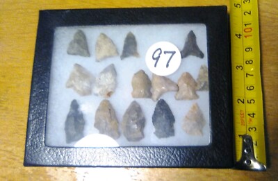 Authentic Arrowhead Collection, Lot of 15 Small Arrowheads, Ohio, Glass ...